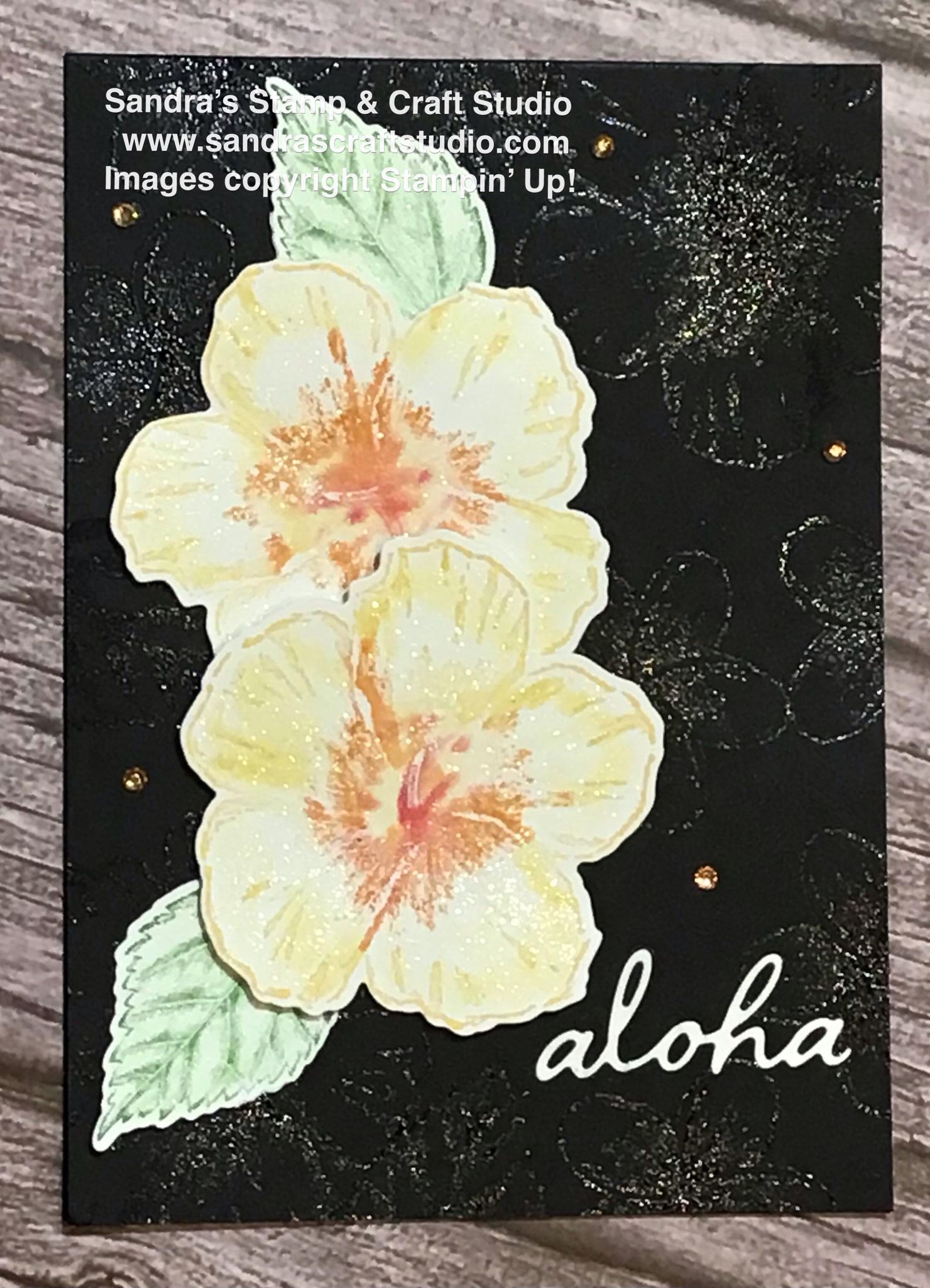 Welcome card and 'Aloha' for Tech 4 Stampers Blog Hop - Sandra's Craft ...
